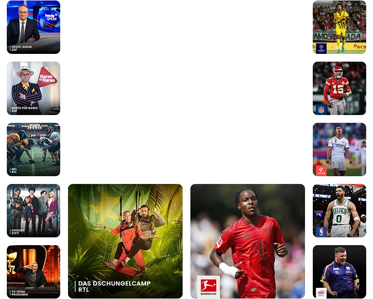 Live Fernsehen & DAZN in einem Paket - waipu.tv